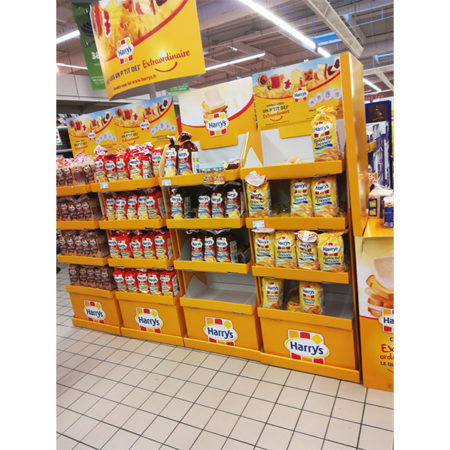 Bread Food Cardboard Display Stand For Promotion - lddisplay
