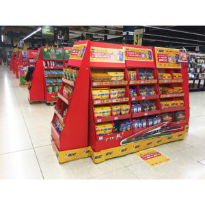 Cardboard Pallet Display For Pen Stationery - lddisplay